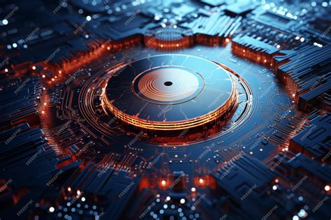 Premium Photo Powerful Circuit Board With Quantum Chip Technology Cpu Processor Supercomputer