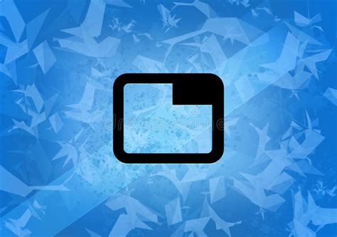 Tab Aesthetic Abstract Icon On Blue Background Stock Illustration
