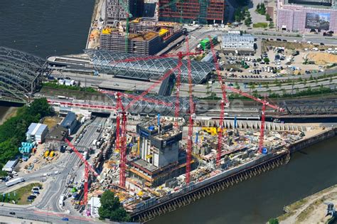 Luftaufnahme Hamburg Baustelle Zum Neubau Des Hochhaus