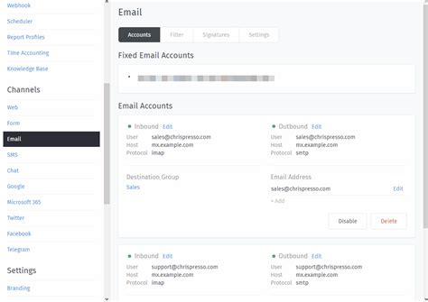 Konten — Zammad Admin Documentation Dokumentation