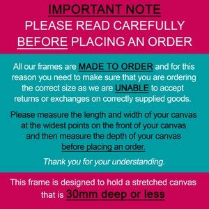 Canvas Floating Frames 30mm Deep Floater Frames For Canvas Pictures Canvas Tray Frames In