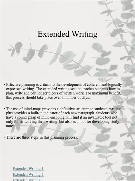 Extended Writing Eng Pdf Question Paragraph