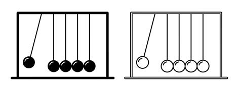 Newton Cradle Icon Set Isolated On White Background 20410537 Vector Art