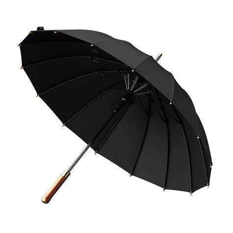 Inch Ribs Classic Fashion Wooden Handle Premium Black Automatic