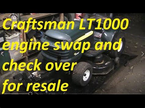 Fixing and flipping a Craftsman LT1000 with a blown engine - YouTube