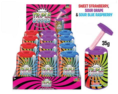 Triple Dipper Sweet And Sour Soda Can 35g X 12 Horse Torque And Lollies