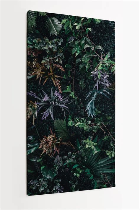 Obraz na płótnie HOMEPRINT ściana zieleni tropikalne rośliny x cm HOMEPRINT Sklep
