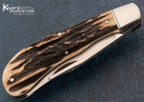 Joel Chamblin Custom Knife 2 Blade Stag Slip Joint Knife Purveyor