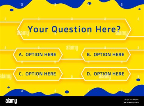 Multiple Option Quiz Game Template In Problem Solving Concept Vector