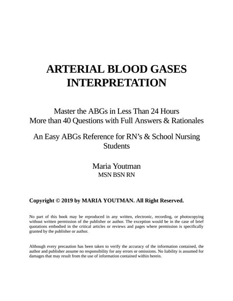 Solution Arterial Blood Gases Interpretation Studypool