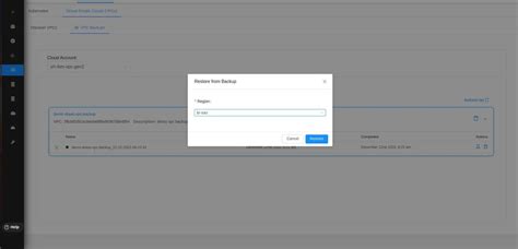 Restoring Your VPCs Doc Support Wanclouds