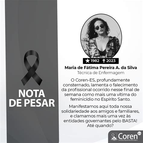 Nota De Repúdio Contra O Feminicídio De Maria De Fátima Pereira