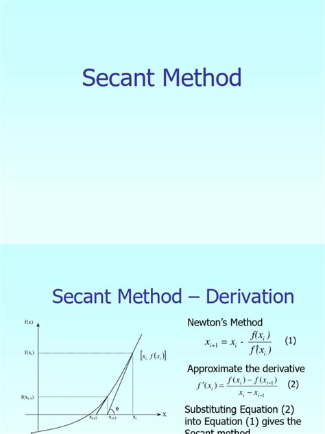 Secant Method2 Pdf Mathematical Relations Algorithms