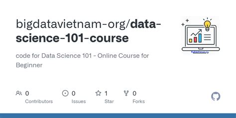 Github Bigdatavietnam Orgdata Science 101 Course Code For Data