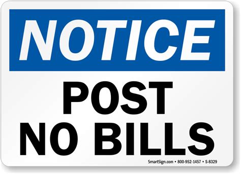 Post No Bills Signs Post No Bills Stencils