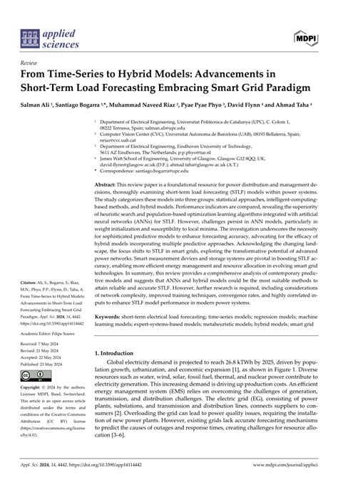 PDF From Time Series To Hybrid Models Advancements In Short Term