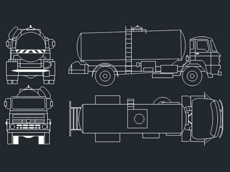 Caminhão Tanque Em Tamanho Real Em Autocad Cad 2839 Kb Bibliocad
