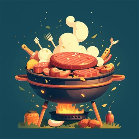 Back To School Bbq Poster Premium Ai Generated Vector