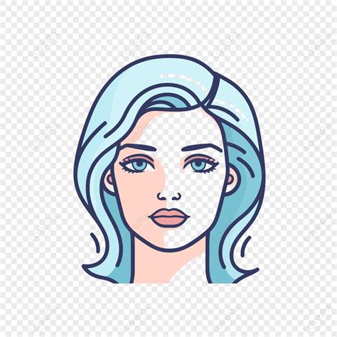 여자 얼굴 만화 벡터 아이콘 그림 스케치 욱스 png 일러스트 무료 다운로드 lovepik