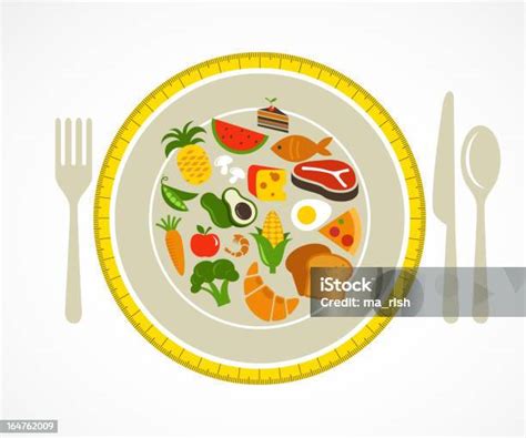 건강 식품 플라테 음식에 대한 스톡 벡터 아트 및 기타 이미지 음식 접시 고기 Istock