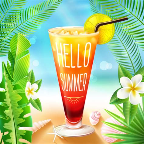 Summer Holiday Happy Beach Background Vector Vectors Graphic Art
