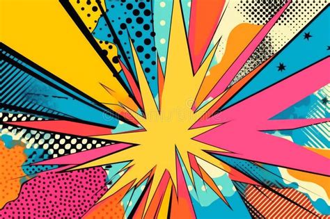Vibrant And Playful Abstract Pop Art Background For Creative Projects Generative Ai Stock