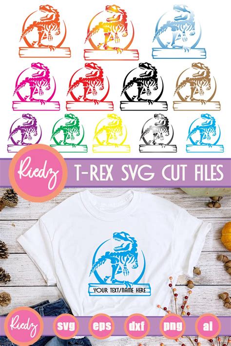 T Rex Svg Cut Files Dinosaur Svg Dinosaur Clipart T Rex