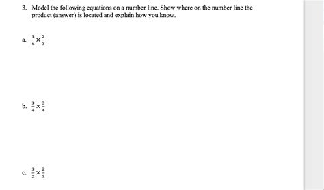 Solved Model The Following Equations On A Number Line Chegg