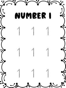 Counting And Tracing Number Practice By MsSpEd TPT