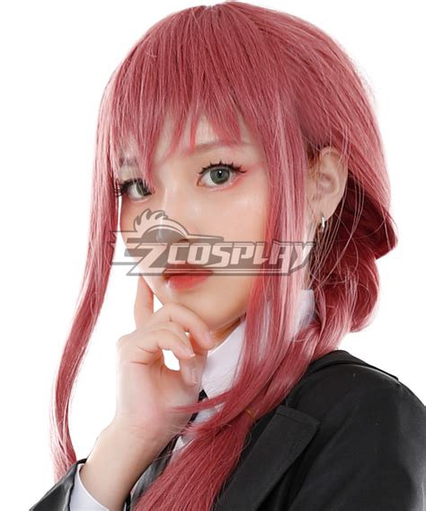 Chainsaw Man Makima Pink Red Cosplay Wig Cosplay Shop