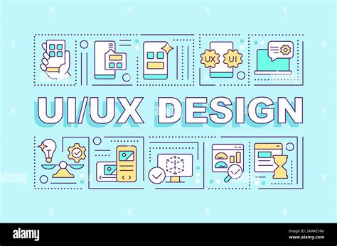 UX UI Design Word Concepts Turquoise Banner Stock Vector Image Art Alamy
