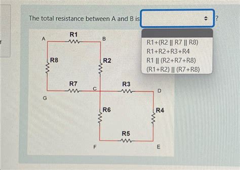 Solved The Total Resistance Between A And B ﻿is