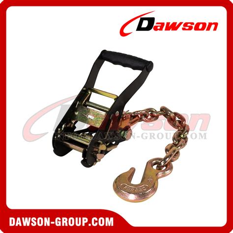 2x8 Car Tie Down Ratchet Lasso Straps With Chain Anchor 3335 Lbs