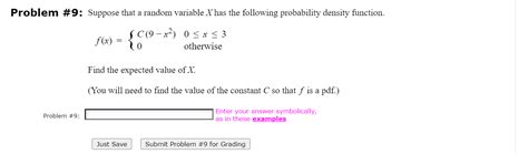 Solved Problem 9 Suppose That A Random Variable X Has The Chegg