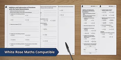 👉 Addition And Subtraction Of Fractions With The Same Denominator