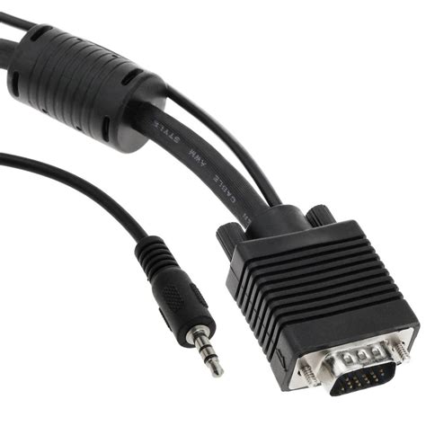 Super Cable Vga Con Jack De Audio De 35 Mm Macho Macho De 15 M