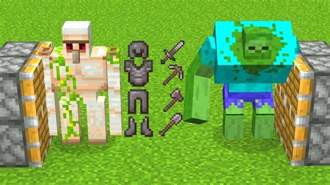 Iron Golem All Netherite Armor Mutant Zombie Youtube
