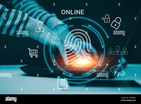 Hand Hacker Touch Laptop Or Smartphone And Touching In Graph Screen Code Of A Media Screen On