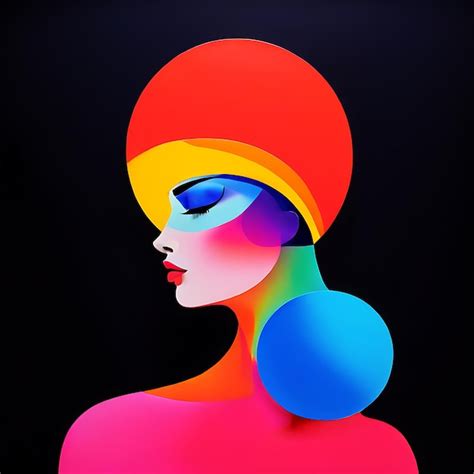 Premium Photo 3 D Render Abstract Colourful Geometric Shapes On Black