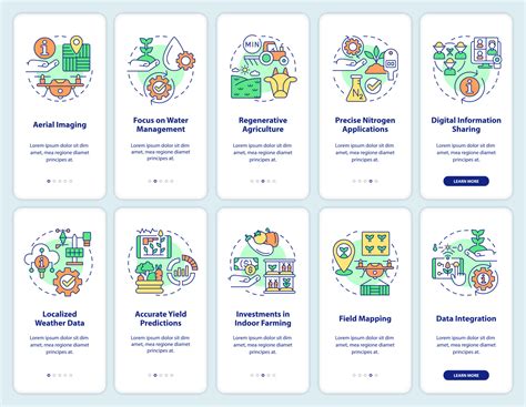Farming Trends Onboarding Mobile App Screen Set Agriculture