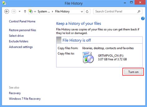 Save File History On Windows Computer