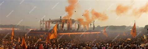 Premium Photo Bharatiya Janata Partys Grand Rally A Display Of