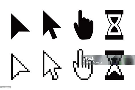 Cursor Collection Vector Design With Various Types Stock Illustration