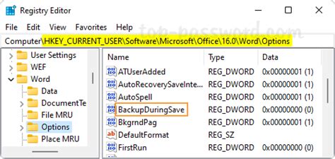Configure Word To Create Automatic Backup Copy Of A Document Methods Password Recovery