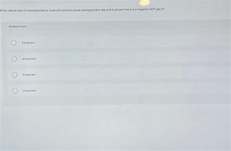 Solved If The Natural Rate Of Unemployment Is 3 Percent And Chegg