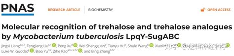 Pnas︱上海科技大学饶子和张兵中科院上海有机化学研究所俞彪团队合作揭示结核分枝杆菌转运体lpqy Sugabc识别海藻糖及其衍生物的分子