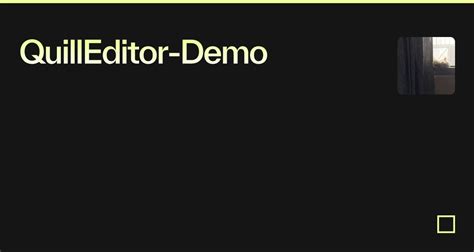 Quilleditor Demo Codesandbox