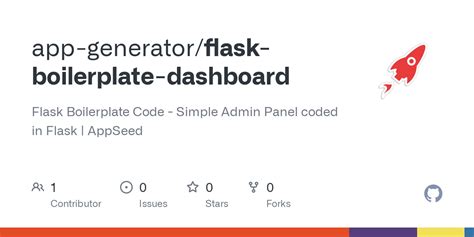 Github App Generatorflask Boilerplate Dashboard Flask Boilerplate