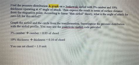 Find The Pressure Distribution And Graph On A