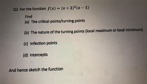 solved q2 for the function f x x 2 2 x 1 find a